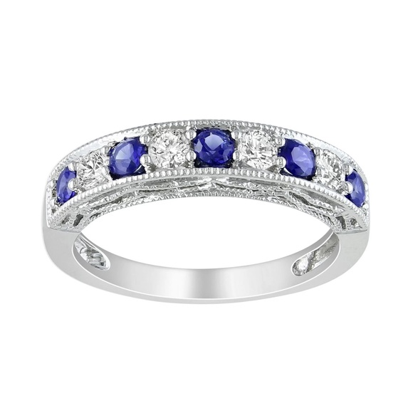 Stella Grace | Jewelry | Nwt Stella Grace Sterling Silver Labcreated Blue And White Sapphire ...
